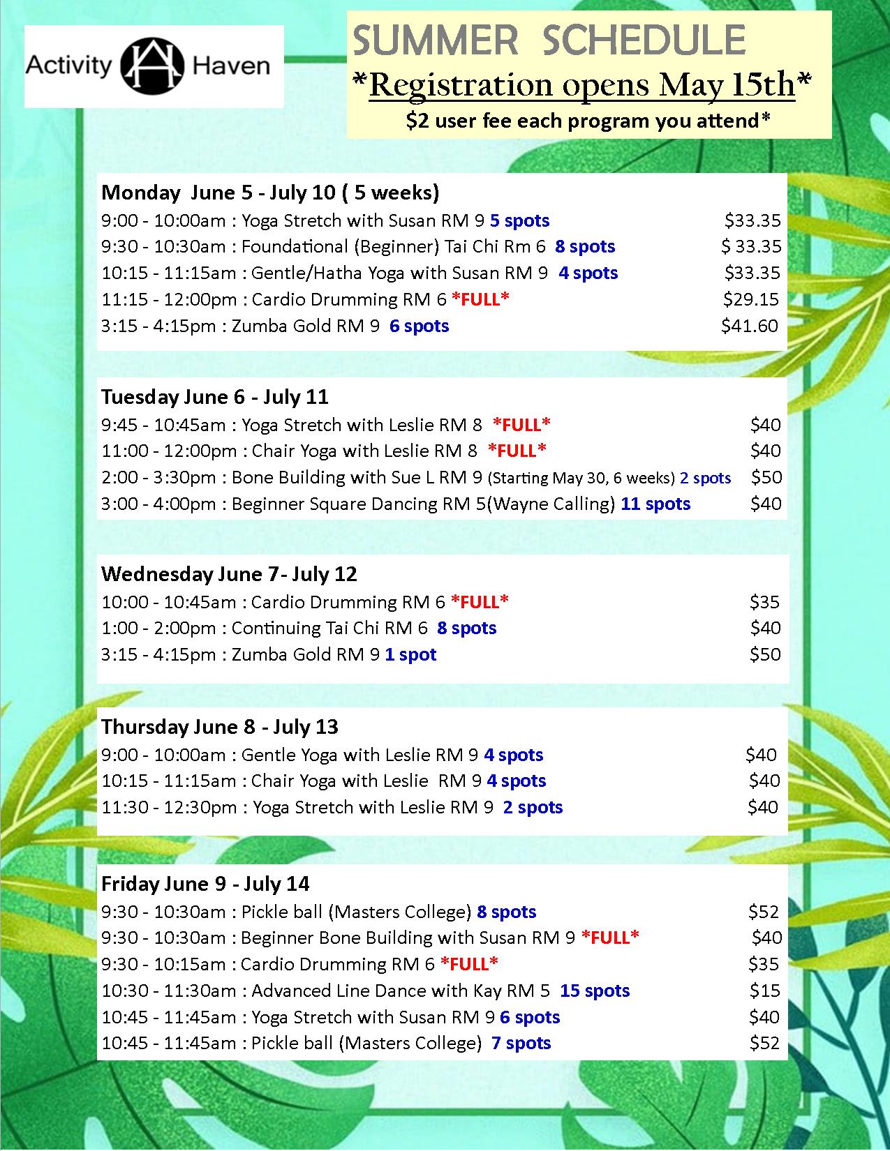 Instructional Programs – Activity Haven